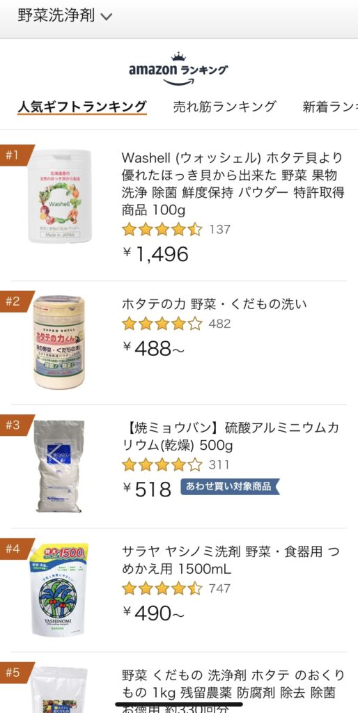 Washell(ウォッシェル）がAmazonランキング（野菜洗浄剤）で3冠を獲得 | パラオの白泥を利用した化粧品とほっき貝を利用した野菜洗浄 ...